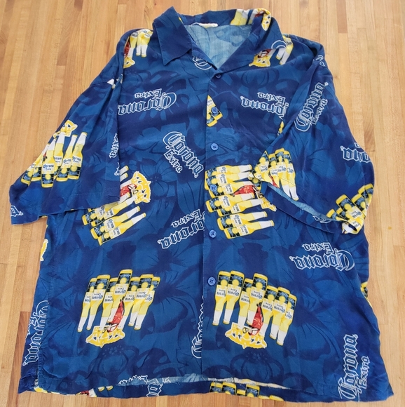 Corona Beer | Shirts | Mens Corona Beer Button Down Shirt Size Xl ...